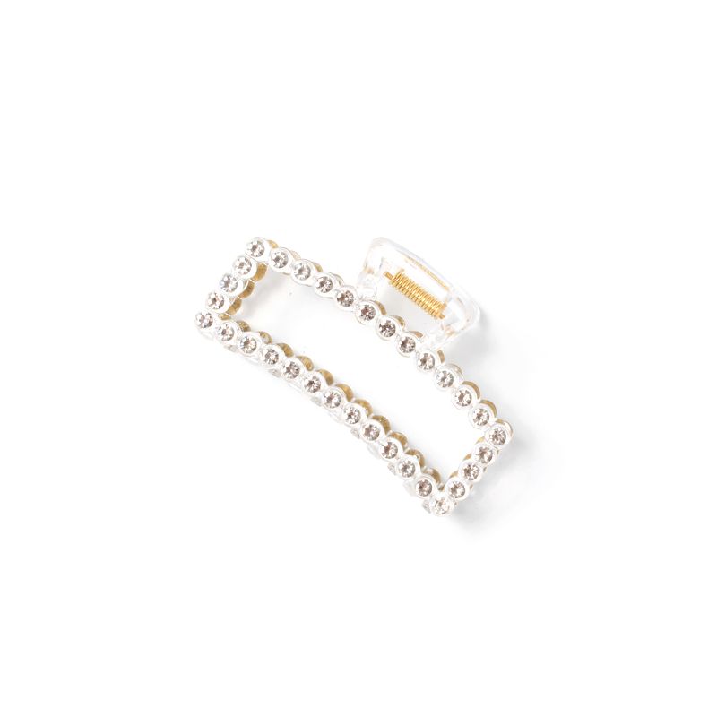 Recycled clear clamp with crystals 8cm - Inca