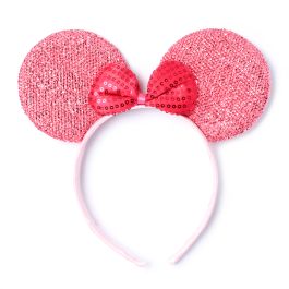 Pink sparkly mouse ears aliceband - Inca