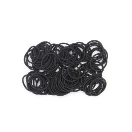Bulk mini elastics - Black - Pack Of 100 - 2mm Thick - Inca