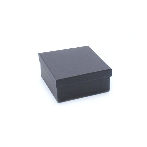 Size: 9.5x9.5x4.5cm. Black Gift Box With Lid - Inca